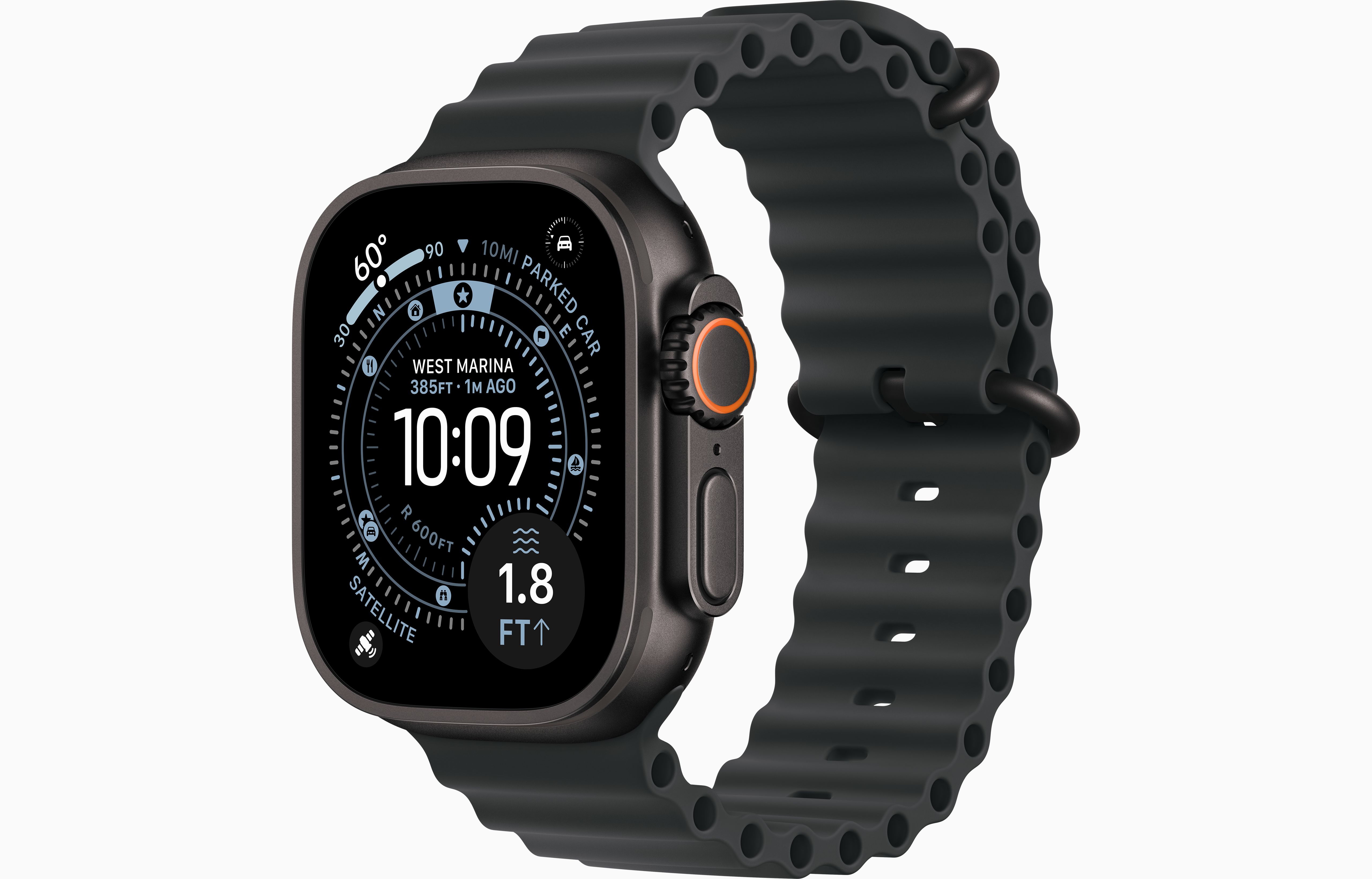 Apple Watch Ultra 3 Black Titanium Case with Black Ocean Band • купить ...